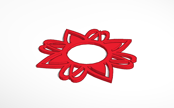 3D design rangoli pattern - Tinkercad