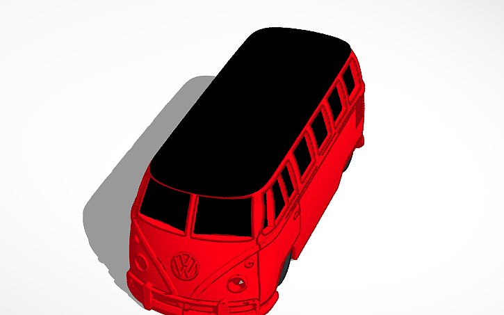 3D design old stanced vw bus - Tinkercad