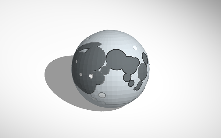 3D design The Moon - Tinkercad