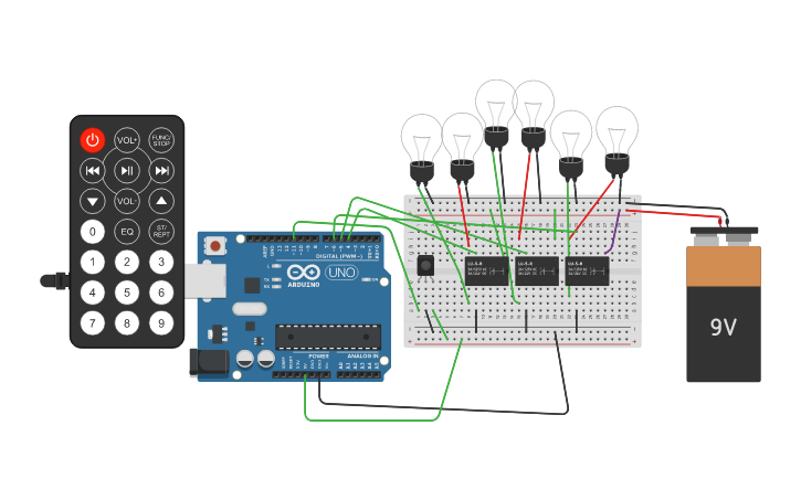 Circuit design Copy of Copy of Relay Demo - Tinkercad