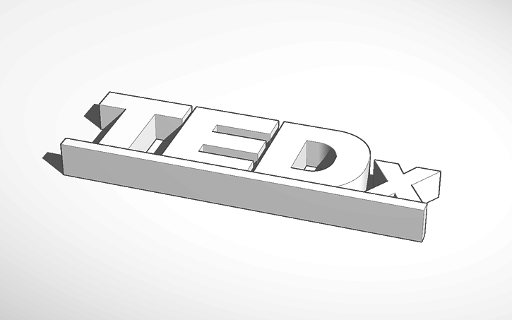 3D design TEDx logo wedge - Tinkercad