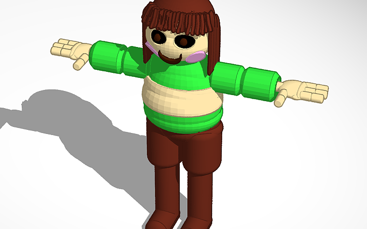 3D design Undertale Chara(I Tried My Best :d) - Tinkercad
