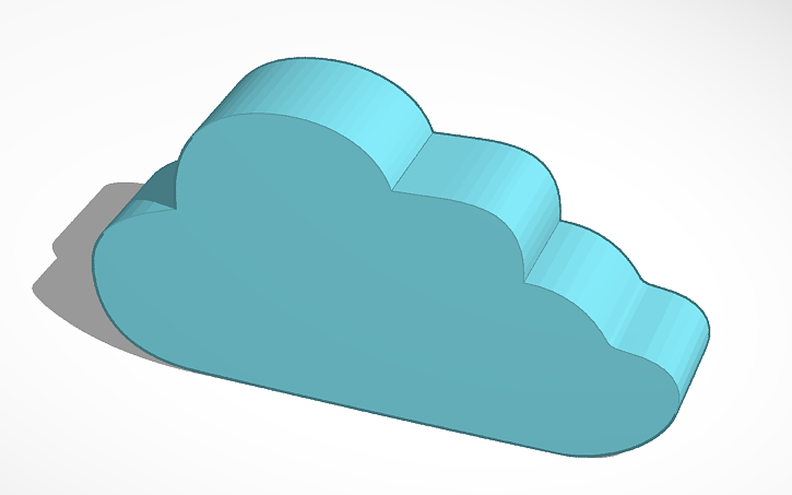3D design Cloud nube - Tinkercad