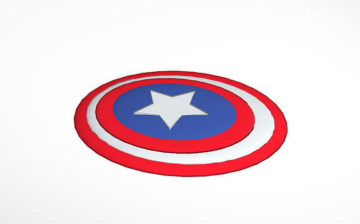 3d Design Captain America Shield Tinkercad