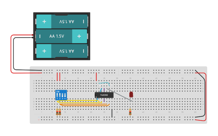 Circuit design NOR to NAND - Tinkercad