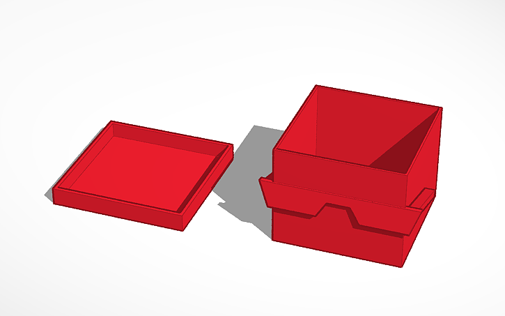 3D design Box with drip - Tinkercad