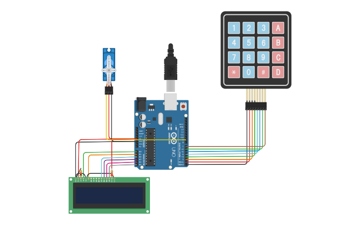 Circuit design PIN LOCK - Tinkercad