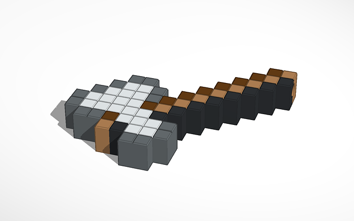 3D design MineCraft Axe (Beveled) - Tinkercad