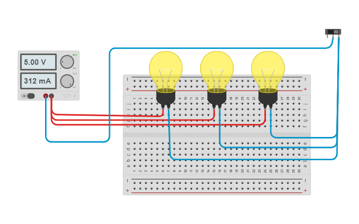 Circuit design Simulador Paralelo | Tinkercad