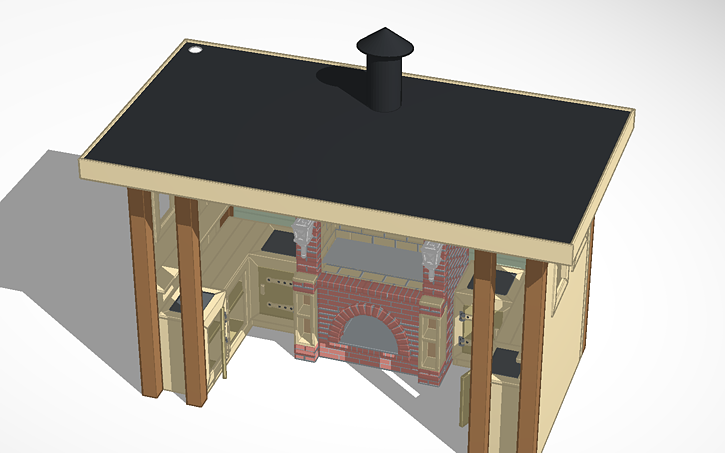 3D design Brick BBQ - Tinkercad