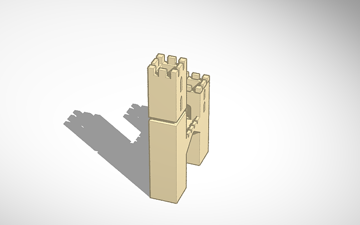 3D design sandstone castel - Tinkercad