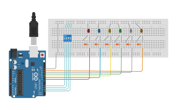 Circuit design LAB_4- LED RELAY - Tinkercad