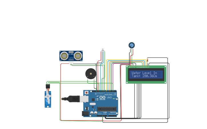 Circuit Design Water Level Indicator Tinkercad