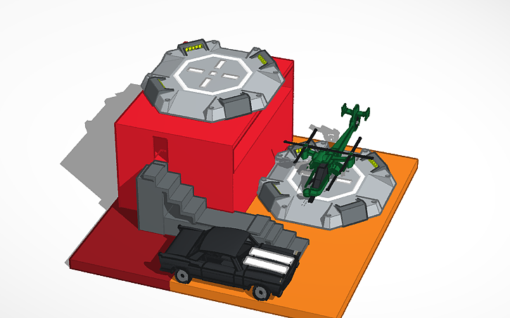 3D design Army base - Tinkercad