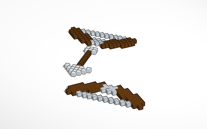3D design minecraft bow - Tinkercad