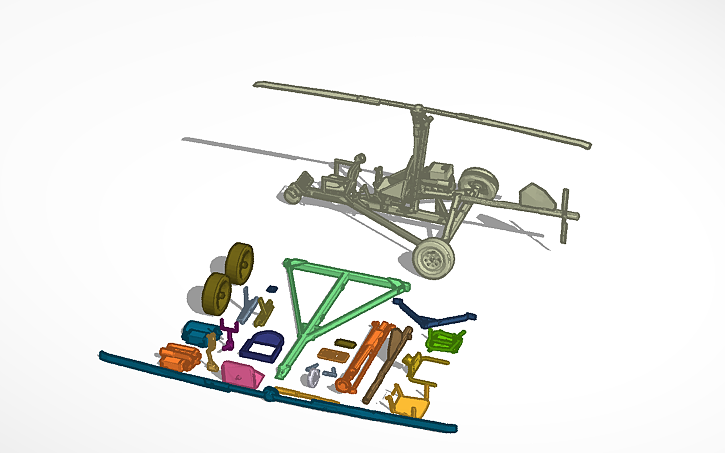 3D design Rust minicopter - Tinkercad