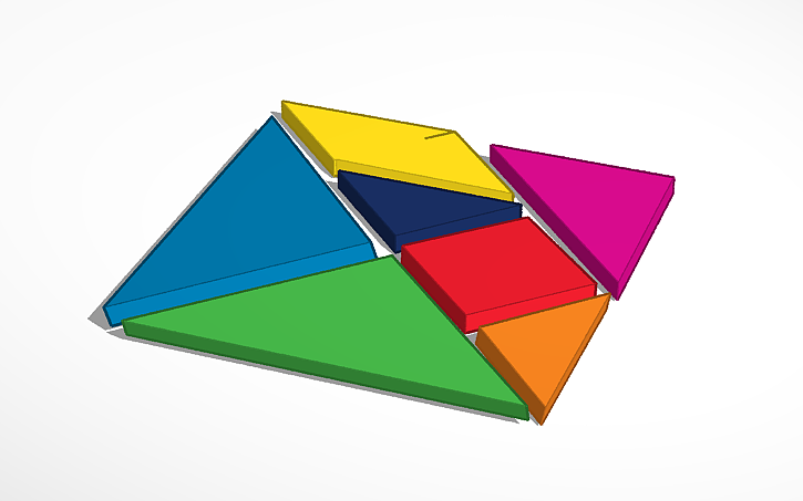 3D design Tangram - Tinkercad