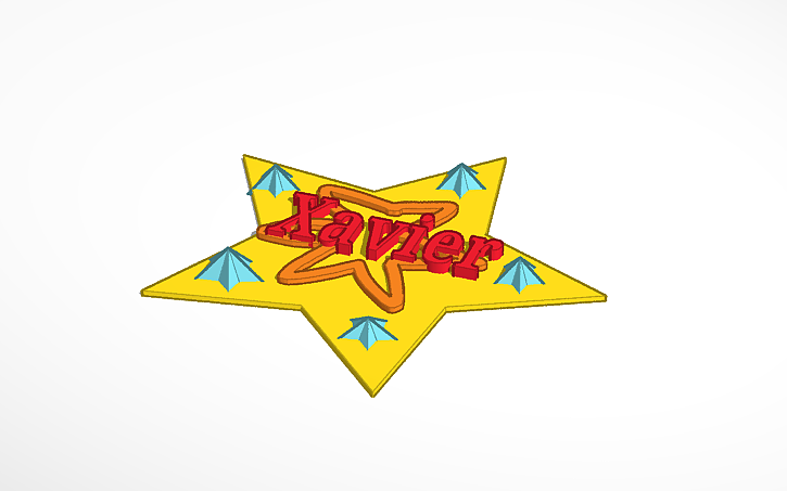 3D design Xavier's Name Tag | Tinkercad
