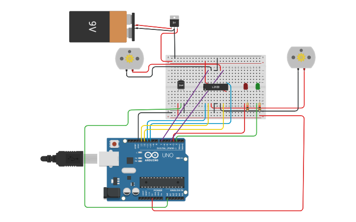 Circuit Design Demo Dc Motor Control Tinkercad
