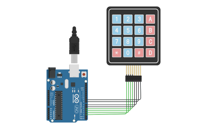 Circuit design 8672 Keypad | Tinkercad