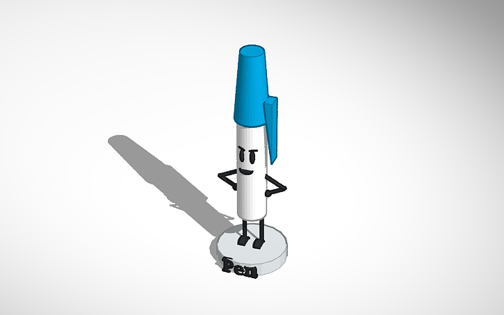 3D design BFDI Pen With Base | Tinkercad