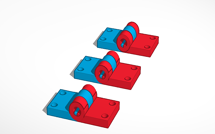 3D design hinge - Tinkercad