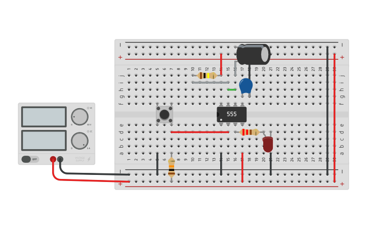 Circuit design 555 Timer - Tinkercad