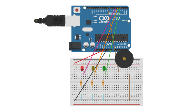 Circuit design Circuito3 | Tinkercad