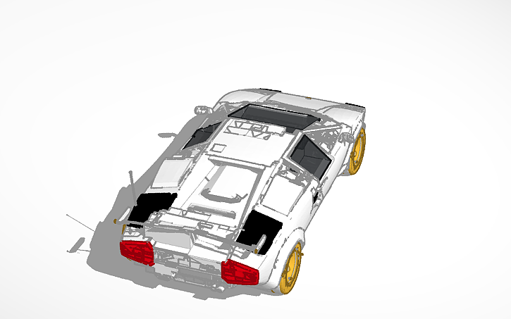 3D design Lamborghini Countach - Tinkercad