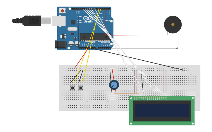 Circuit design 8-Bit JukeBox - Tinkercad