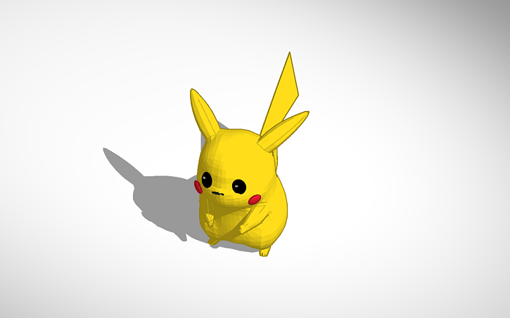 3D design picachu - Tinkercad