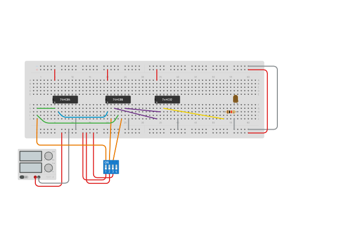 Circuit design 2:1 Multiplexer - Tinkercad