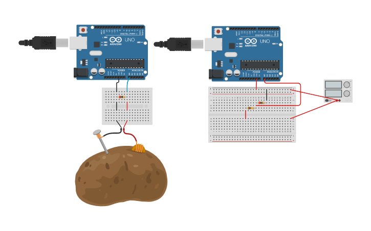 Circuit design Amperimetro - Tinkercad