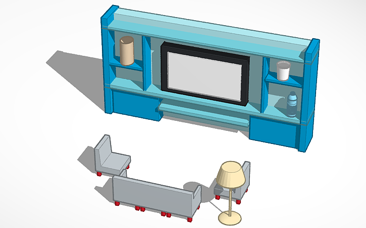 3D design Television Room by Nasya Zalsabilla - Tinkercad