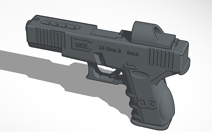 3D design glock 19 - Tinkercad