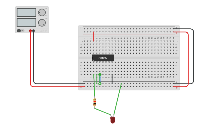 Circuit Design Nor Gate Tinkercad