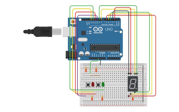 Circuit design activity_ 7-segment - Tinkercad