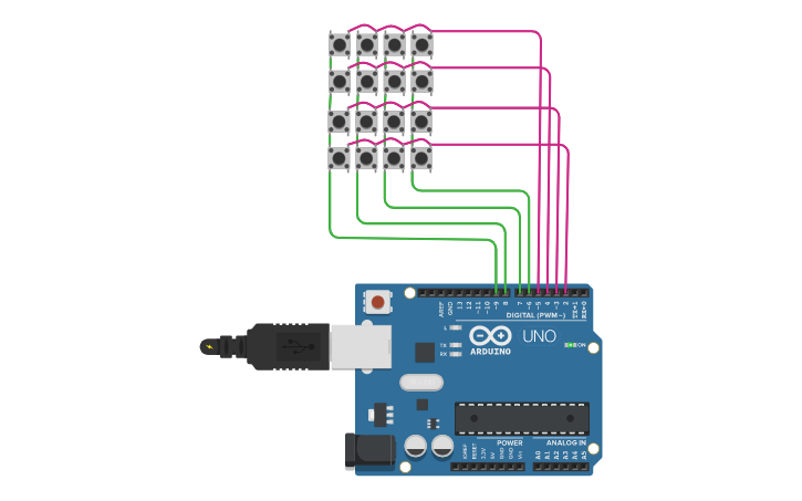 Circuit design keypad - Tinkercad