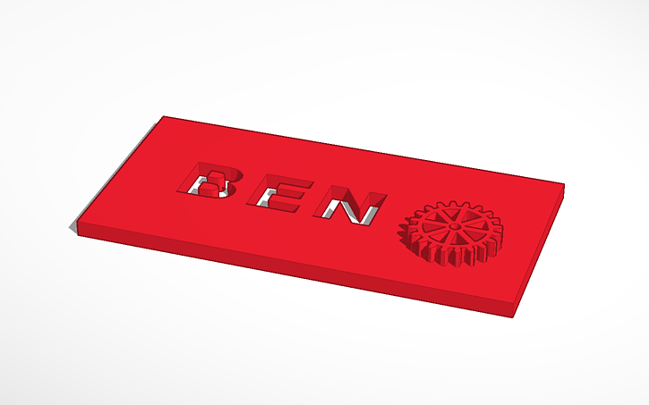 3D design Ben Name Tag | Tinkercad
