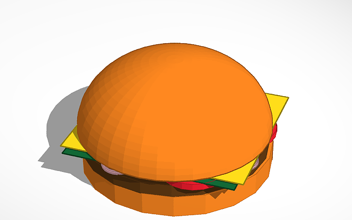 3D design Burger - Tinkercad