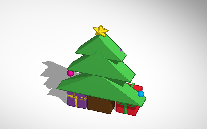 3D design xmas tree - Tinkercad