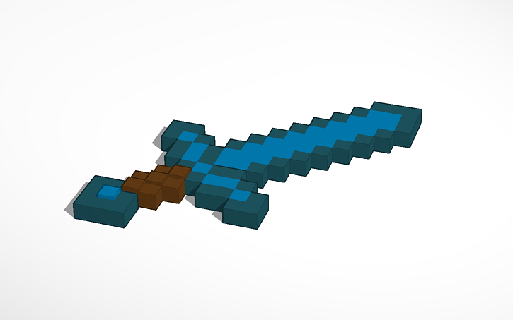 3D design minecraft sword | Tinkercad
