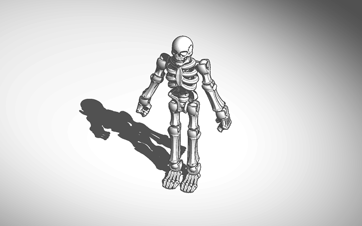 3D design skeleton - Tinkercad