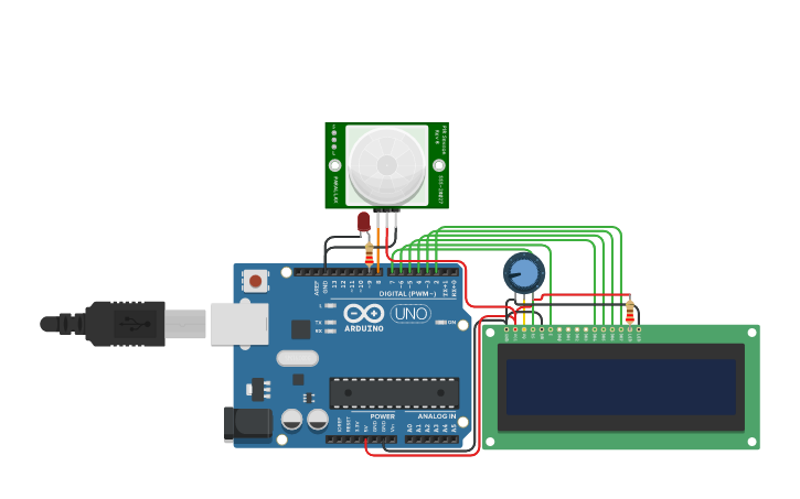 Circuit design Sensor de movimiento infrarrojo pasivo HC-SR501 - Tinkercad