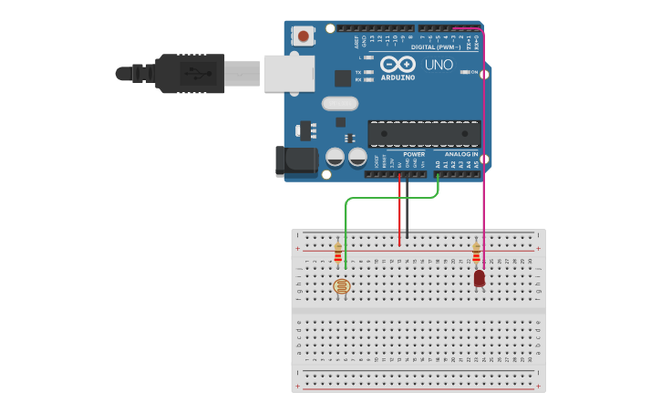 Circuit design Farola | Tinkercad