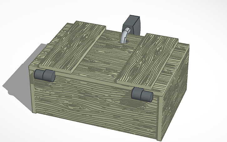 3d Design Wooden Crate Tinkercad