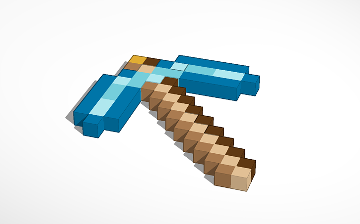 3D design MInecraft axe | Tinkercad