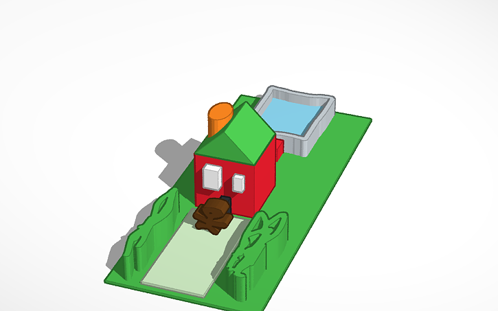 3D design Gingerbread House - Tinkercad