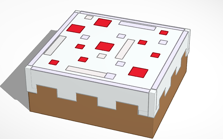 3D design Minecraft Cake - Tinkercad