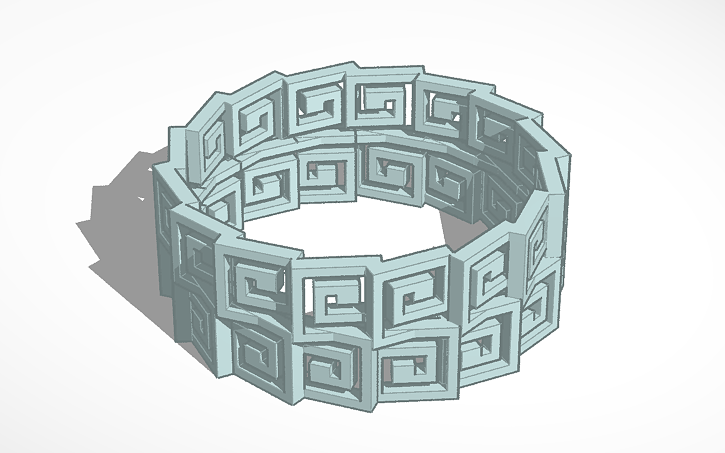 3D design cuff - Tinkercad